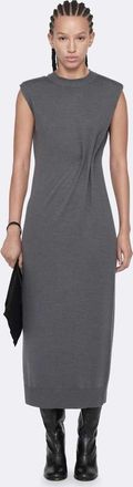AllSaints Kayla Merino-Kleid in Schieferblau