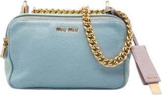 Miu Miu Sac bandouli&egrave;re Pre-owned - Femme - Pre-owned - Bleu - Taille: ONE Size