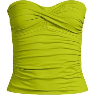Lands End Twist Bandeau-Tankinitop, Damen, Größe:38 regular, Grün, Elasthan/Nylon-Mischung, by Lands End