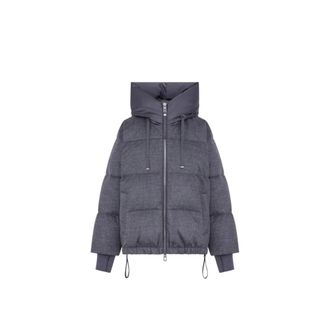 Duno Homme, Vestes, Gris, Taille: 36 FR Heka Oversize Short Down Jacket