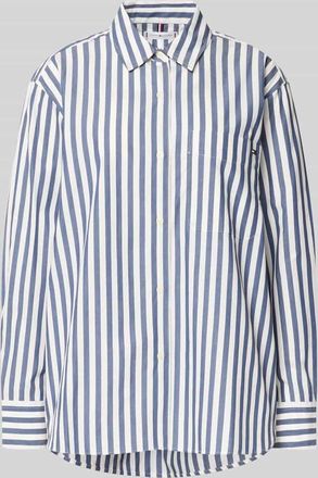 Tommy Hilfiger Loose Fit Hemdbluse aus reiner Baumwolle