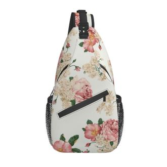 AOOEDM Vintage Floral Kreuz Brusttasche Diagonal Männer Frauen Umhängetasche Lässige Mode Reisetasche Sling Rucksack