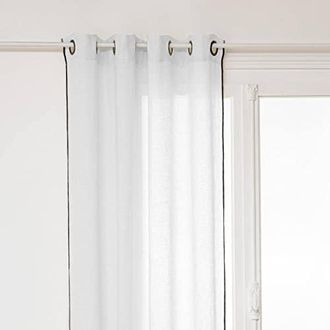 Atmosphera Atmosphera - Rideau Linah - Lin - Blanc - 130x260 cm