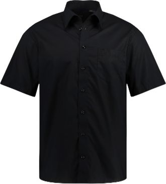 JP1880 Herren große Größen Übergrößen Menswear L-8XL Hemd, Business, Halbarm, Variokragen, bis 8XL, Comfort Fit, Easycare schwarz 4XL 705178130-4XL