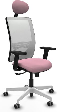 Piqueras y Crespo Drehstuhl Rosa Zulema mit 2D-Armlehnen, h&ouml;henverstellbarer Lendenwirbelst&uuml;tze und festem Kopfteil, ausgestattet mit Sincro 3 Positionen und Schneidesc