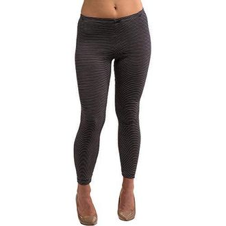 Hermko 1672005 Leggings Thermo Femme Fines Rayures, Taille:34/36 (XS), Farbe Ringel:Bleu foncé