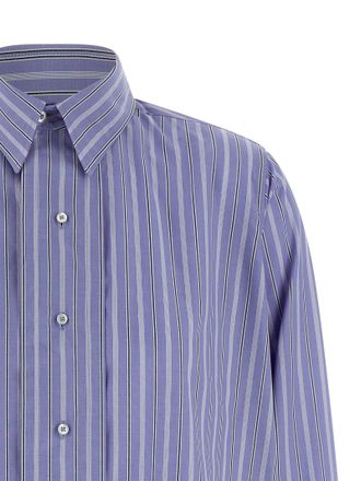 Maison Margiela Striped Cotton Shirt - lavender