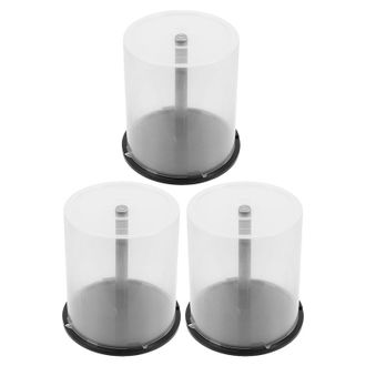 BESPORTBLE 3 Stück Stapelbare CD Aufbewahrungsboxen aus Transparentem PP Kunststoff für 100 Discs CD und DVD Organizer mit Ausziehmechanismus für Zuhause und Aut