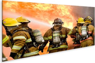 Islandburner Bild auf Leinwand Feuerwehr Leute Bilder Wandbilder Poster