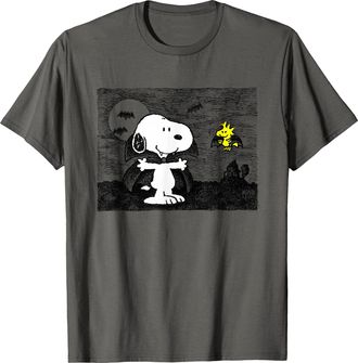 Peanuts Snoopy and Woodstock Halloween Mitternachtsflug T-Shirt