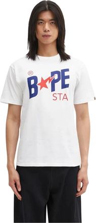 A Bathing Ape A Bathing Ape, Homme, Tops, Blanc, Taille: XL Bape Sta Tee