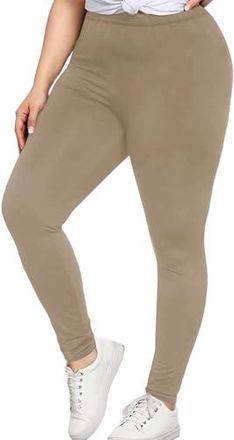Generic Leggings Grande Taille pour Femmes Extensibles Taille Haute Contr&ocirc;le du Ventre Pantalons de Yoga Doux comme du Beurre Sans Couture Effet Push-Up Leggi