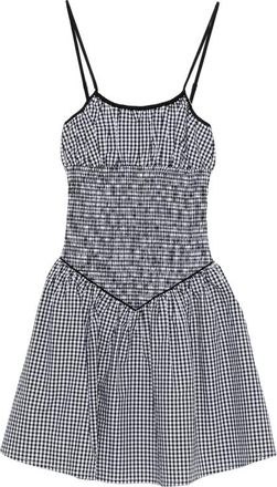 Frankies Bikinis Coast Gingham-pattern Mini Dress