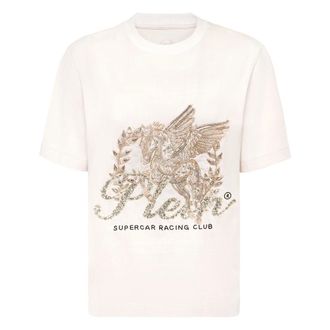 Philipp Plein Femme, Tops, Beige, Taille: 40 FR T-Shirt Fit