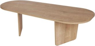 Hanah Home Table basse en bois Ovalis - 130 x 65 x 40 cm - Ch&ecirc;ne