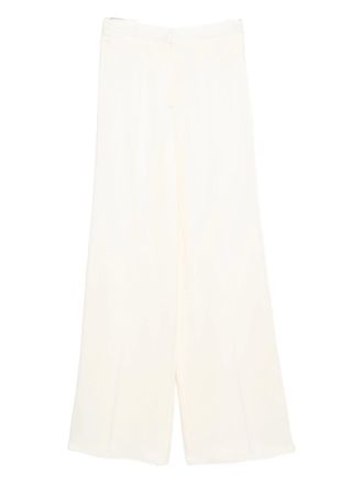 Forte_Forte Forte forte shiny anvers pantalon brodé de taille haute satin