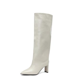 Cesare Gaspari Bottes hautes textur&eacute;es &Eacute;lan - Femme - Chaussures - Blanc - Taille: 37 EU