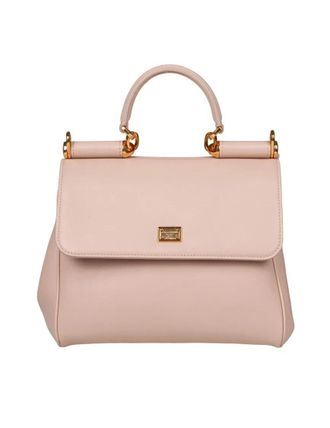 Dolce & Gabbana Hobo Bags - My Sicily Handbag In Nude Leather - Gr. unisize - in Beige - f&uuml;r Damen