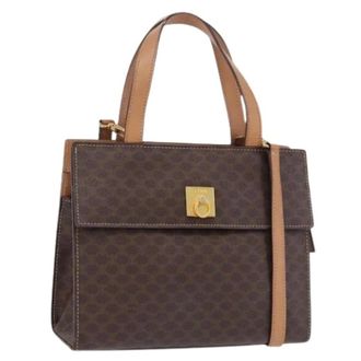 Celine Pre-owned Vintage Canvas Hand Bag - Femme - Pre-owned - Brun - Taille: ONE Size