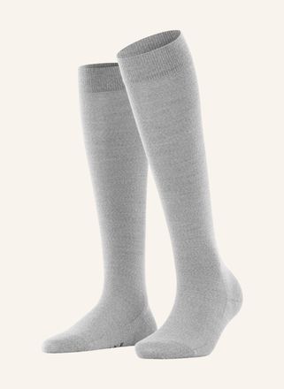 Falke Kniestr&uuml;mpfe Softmerino Mit Merinowolle grau
