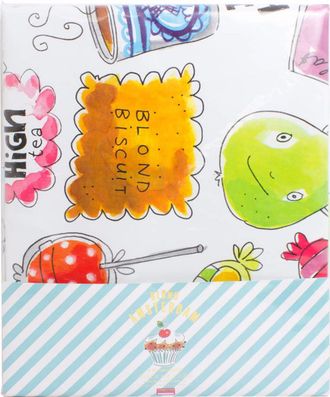 Blond Amsterdam PVC-Tischdecke Piece of Cake 140 x 240 cm Abwischbar, Kinderfreundlich, Buntes Design für Innen & Außen