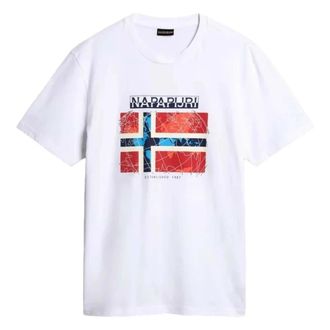 Napapijri S-Guiro Tee T-shirt - - Tops - Herren - Wei&szlig; - 3XL