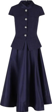 Self Portrait Femme, Robes, Bleu, Taille: 36 FR Maxi Robes