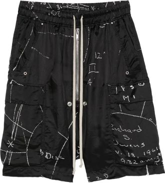 Rick Owens Homme, Shorts, Noir, Taille: S Short Cargo Entrejambe Basse