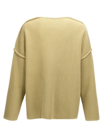 Jil Sander Ribbed Wool Sweater - Beige