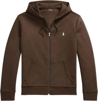 Ralph Lauren Homme, Sweatshirts et sweats &agrave; capuche, Brun, Taille: XL SweaT-shirt &agrave; capuche zipp&eacute; en maille double