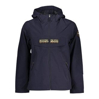 Napapijri Blaue Wasserdichte Sportjacke mit Kapuze - - Jackets - Herren - Blau - XS