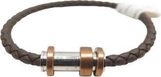 Montblanc Armband - NEUES MONTBLANC M61026 BRAUNES GEWEBTES LEDERARMBA - Gr. ONESIZE - in Braun - f&uuml;r Damen