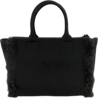 Pinko Pinko, Femme, Sacs, Noir, Taille: ONE Size Beach Shopper Rafia