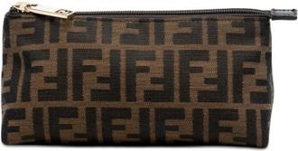 Fendi Pochette en toile Pre-owned - Femme - Pre-owned - Brun - Taille: ONE Size