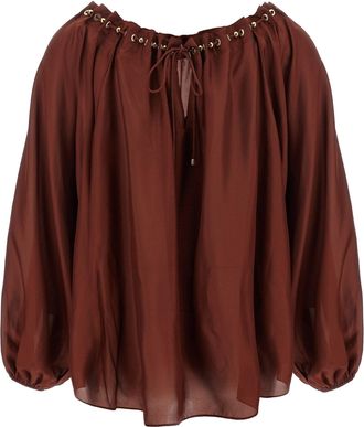 Zimmermann Aster Blouse - Burgundy