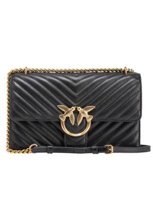 Pinko Damen Love ONE Classic Sheep NAPP Liebe EINEN KLASSISCHEN DC-SCHAFNAPP, Z99Q_Nero-Antique Gold