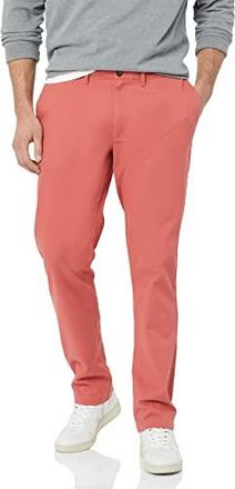 Amazon Essentials Pantalon Chino Extensible, Style Décontracté, Coupe Skinny Homme, Rouge Framboise, 32W / 32L