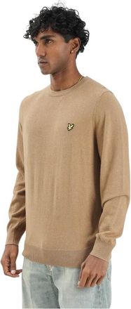 Lyle & Scott Homme, Pulls, Beige, Taille: S Pull Ras du Cou