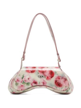 Diesel Hobo Bags - Floral Print Curved Silhouette Handbag - Gr. unisize - in Rosa - f&uuml;r Damen