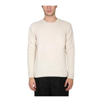 Drumohr Klassischer Rundhals-Pullover - - Knitwear - Herren - Wei&szlig; - XL