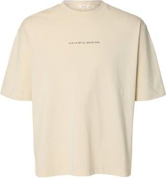 Selected T-shirt manches courtes imprim&eacute; en coton
