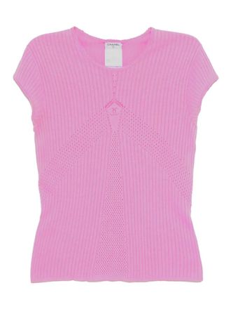 Chanel haut à manches courtes (2004) - Rose