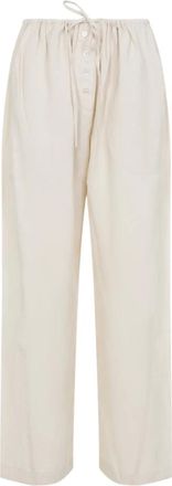 STUDIO NICHOLSON Femme, Pantalons, Beige, Taille: 36 FR Hera Draw Cord Pants
