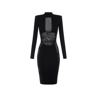 Elisabetta Franchi Strickkleid - - Dresses - Damen - Schwarzk - S