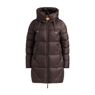 Parajumpers Braune Technische Stoff Daunenjacke - - Coats - Damen - Braun - XL