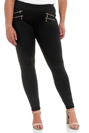 Elara Miss Anna Damen Stretch Hose Skinny Jegging Chunkyrayan A11/A55 Black 52 (6XL)
