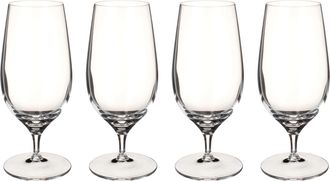 Villeroy & Boch Purismo Beer Biertulpe 4 St&uuml;ck Nr. 1137851360 und 4er Set EKM Living Edelstahl Strohhalme