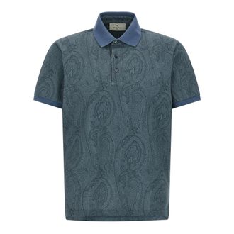 Etro Roma Polo Shirt - - Tops - Herren - Blau - M