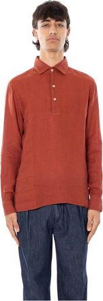 MC2 Saint Barth Homme, Tops, Rouge, Taille: XL Raphael Linen LS Polo