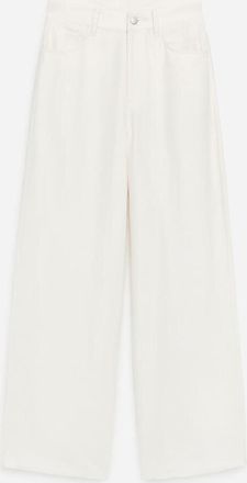 Arket 5-Pocket-Leinenhose -Wei&szlig;